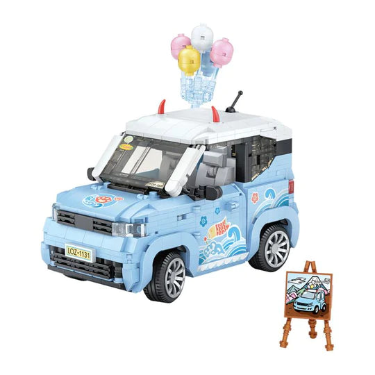 Blue Mini Car LOZ Mini Block Building Bricks Set Vehicle Model – Crafts ...