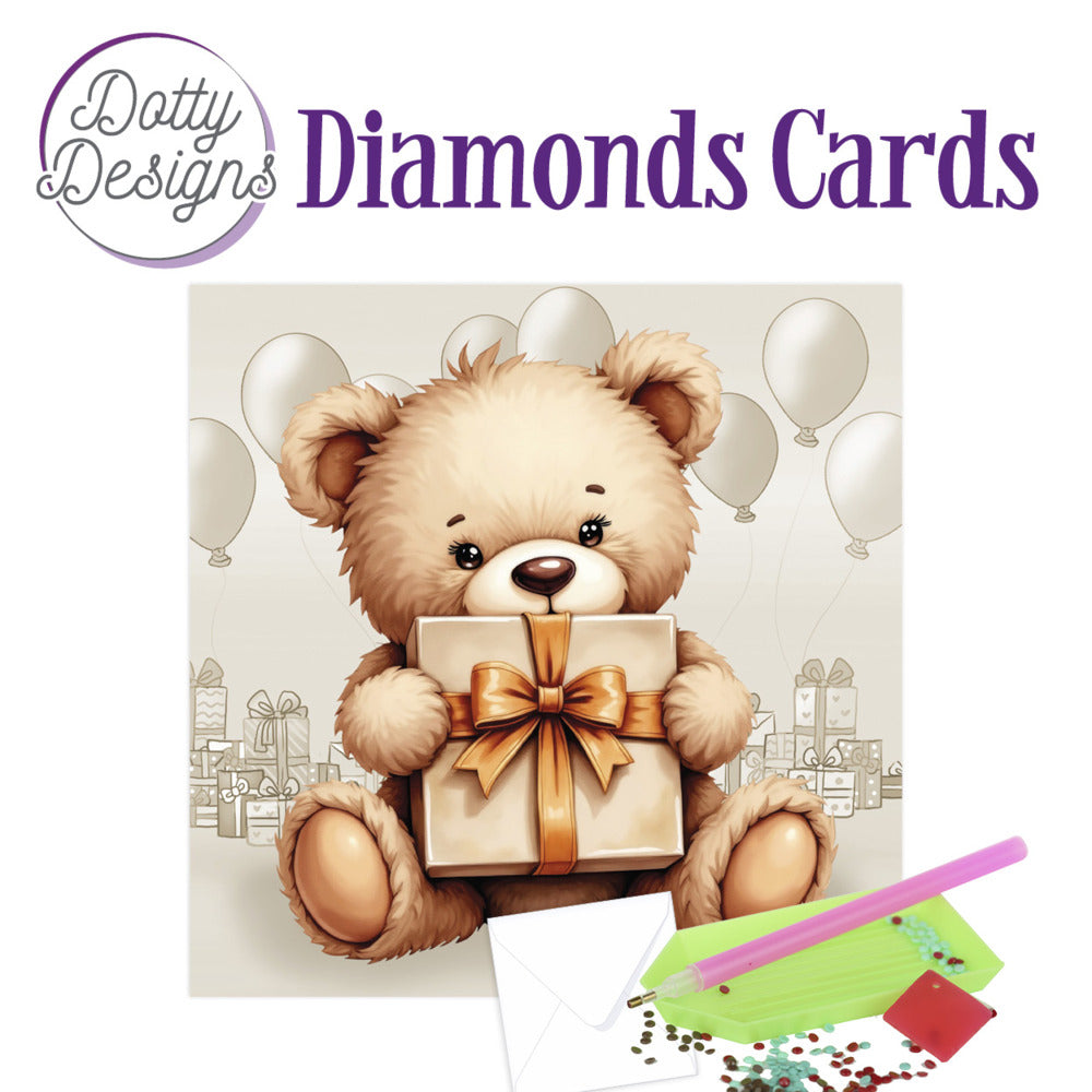 Dotty Designs Diamond Card Kit, Teddy 1 – Crafts N' Things Hobbies & Games