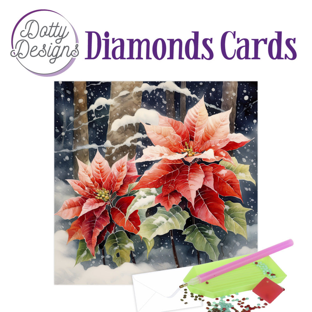 Dotty Designs Diamond Card Kit, Poinsettia – Crafts N' Things Hobbies ...
