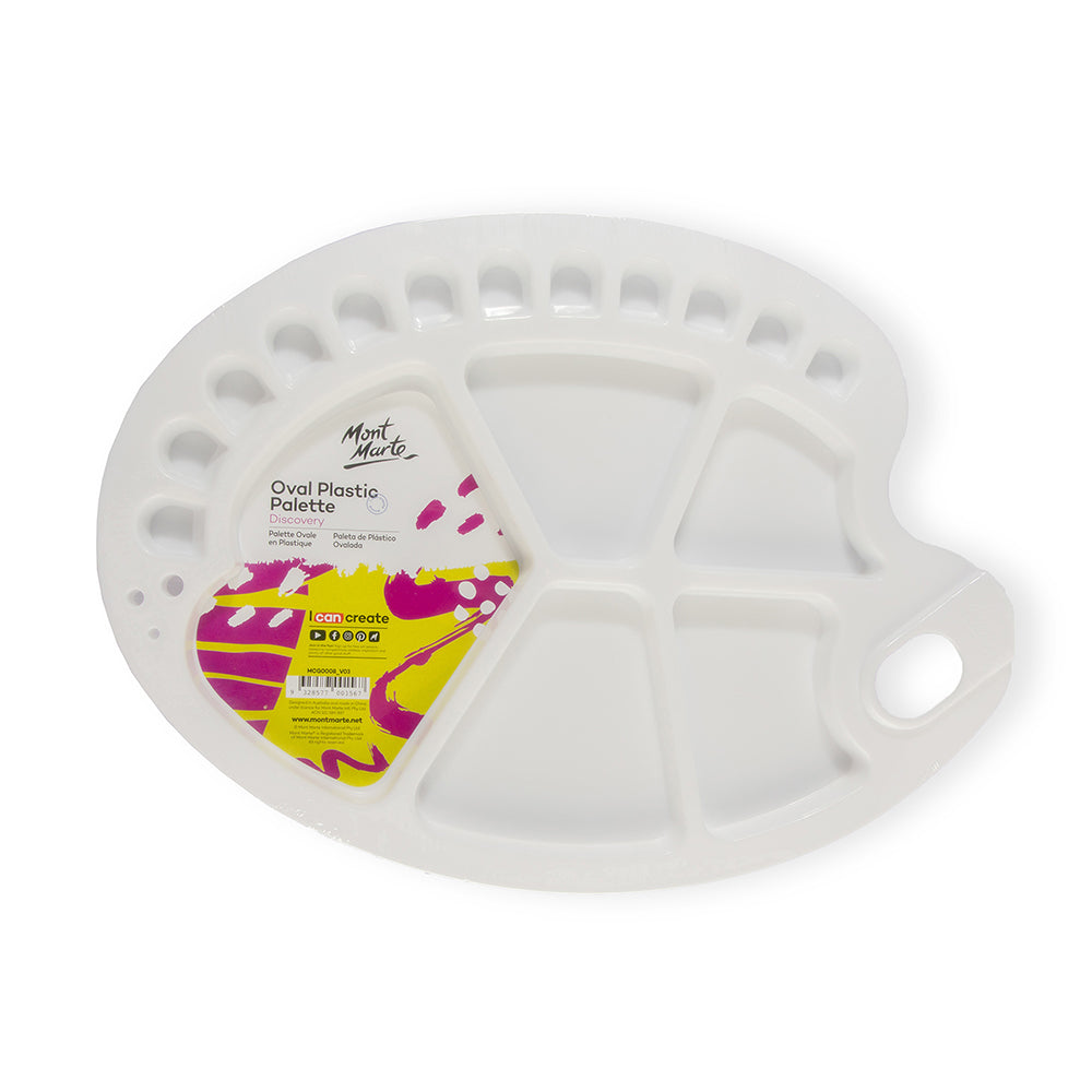 MONT MARTE Oval Plastic Palette - 34 x 25cm (13.3 x 9.8in) – Crafts N ...