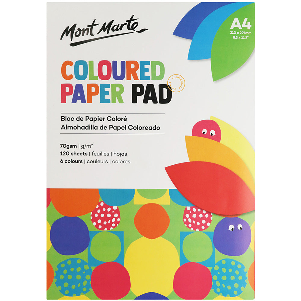MONT MARTE Coloured A4 Paper Pad - 120 Sheets - 70g – Crafts N' Things ...