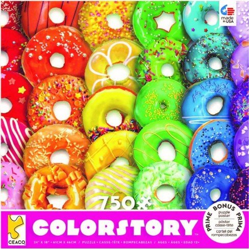 Ceaco Colorstory 750 Piece Puzzle Donuts – Crafts N' Things Hobbies & Games
