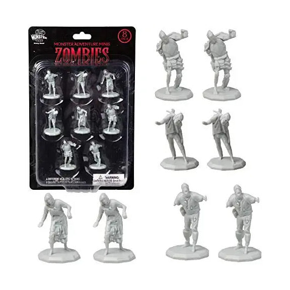 MONSTER MINIATURE FIGURE SET UNPAINTED ZombieS 8pk – Crafts N' Things ...
