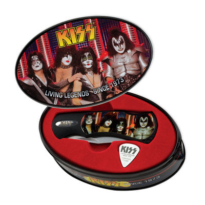 KISS Alive 35th Anniversary Folding Knife in Collectible Tin – Crafts N ...
